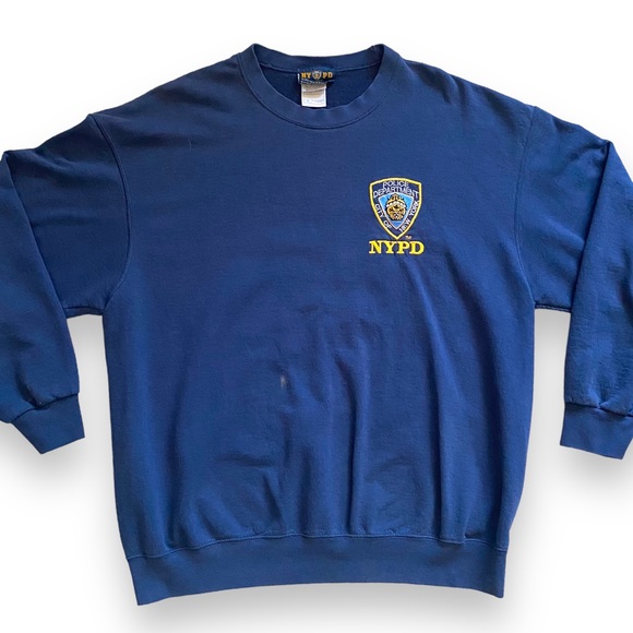 NYPD | Shirts | Vintage 202 Nypd Police Department Crewneck Men Long ...